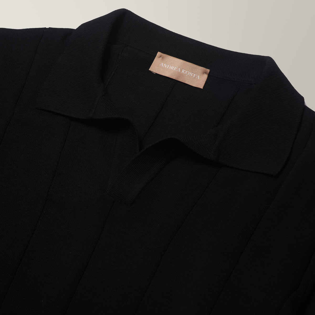 Skipper Collar Polo Shirt - Black – Andréa Kọsta